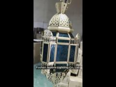 Decorative Handmade Copper Ceiling Light Copper Glass Pendant Light