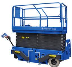China Blue 9m Mobile Scissor Lift Platform , Hydraulic Work Platform Lift 2.25 ×1 .16 × 1.6 for sale