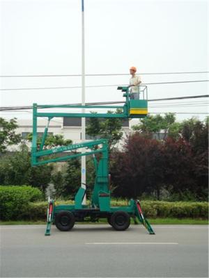 China Outdoor Trailer Hydraulic Boom Lift 2.8 × 1.2 × 2.45m For Aerial Working for sale