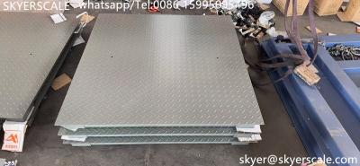 China Industrieel koolstofstaal met een capaciteit van 5 ton 1,2*1,5m digitale platformvloerschaal met A12E-indicator Te koop