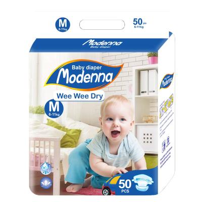 Cina SGS Printed Clothlike Disposable Baby Diaper Adjustable Comfortable in vendita