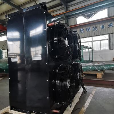 China Pressure Drop Optimized Air Condenser Cooler / H Type Air Cooled Condenser with Louvered Fins for sale