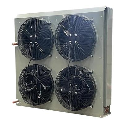 China CCC Certified Air Cooler Condenser Condenser Condenser with Fan Speed 1200-1800 RPM and Single or Three Phase Fan Motor for sale