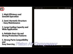 customization design piston air compressor with air condenser for refrigeration unit