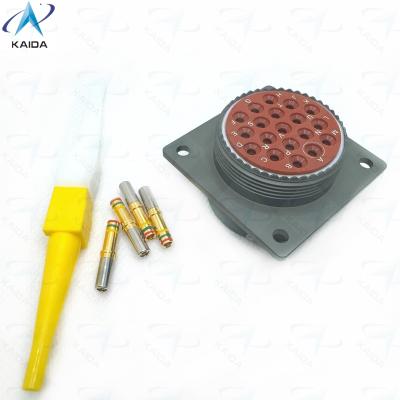 Cina MIL-DTL-26482 Connessione circolare tipo flange quadrata per macchine pesanti.MS3476W25-19PN.Olive Green Cadmium Plating with 19 Pins. in vendita