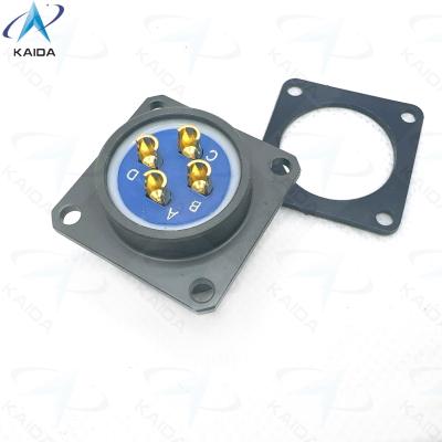 Cina Connettore elettrico circolare serie Y50EX con guscio connettore anodizzato verde oliva. Saldatura e tenuta stagna con adesivo. Y50EX1404ZJ3NL in vendita