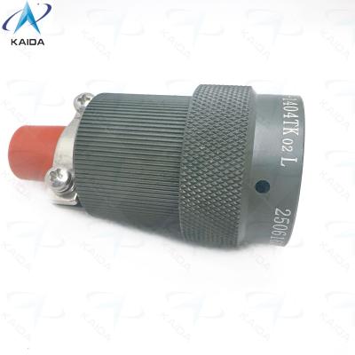 Cina Connettore elettrico circolare sicuro e durevole -55C a 125C per applicazioni industriali, Y50EX-1404TK02L, Spina serie Y50EX con serracavo diritto, Anodizzato verde oliva in vendita