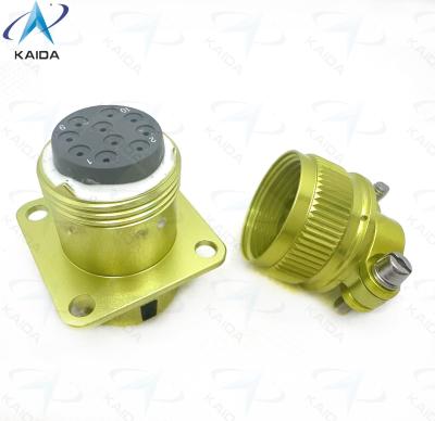 China ZH23-10/18P-2-B Circular Electrical Connector with Temperature Range -55C To 125C.Straight Cable Clamp, Anodized Aluminum for sale