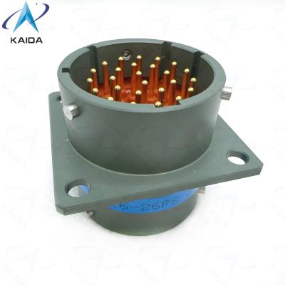 China Industrial-Grade MIL-DTL-26482 Series Ⅰ Circular Connector with 500V Voltage and 7.5 A Current Rating.Thru Bulkhead Receptacle.PTB-16-26PS for sale