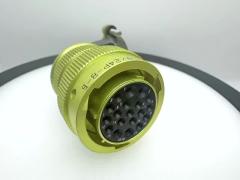ZH23 Serie Ronde Elektrische Connector Geanodiseerde Aluminium Behuizing voor Industriële Toepassingen。ZH23-19/24P-8-B met Elleboog Kabelklem.