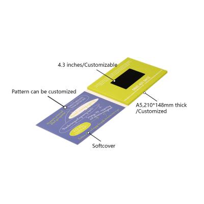 China 10.1 Inch Lcd Tft Flexible Video Invitation Cards Embossing printing for sale