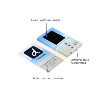 China Customized 2.4 Inch LCD Video Business Cards Invitation Magnetic Lcd Name Card for sale