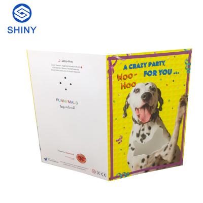 China Custom Printing Musical Greeting Card Handmade With Mp4 Player for sale