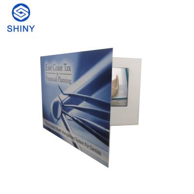 China OEM Golden Recordable Video Greeting Card CMYK Color for sale