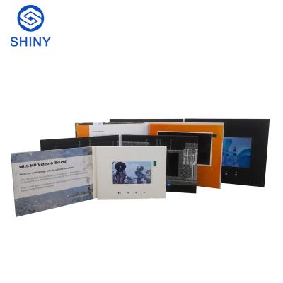 China 7 Inch HD LCD Screen Postcard Display Book Video Wedding Card Colorful for sale