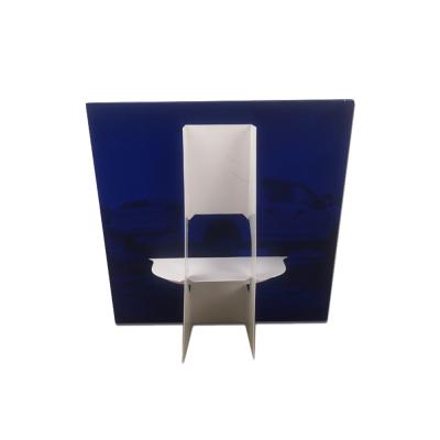 China Custom Paper Display Printed Cardboard Display Stand With Back Frame for sale