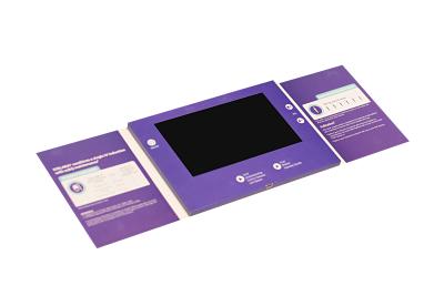 China 1000mAh Battery Lcd Video Greeting Card 7 Inch For Small Business And Invitation for sale