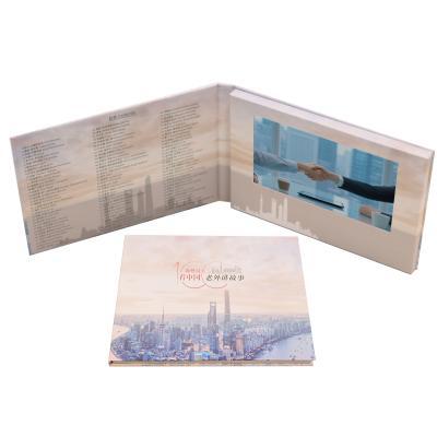 Китай Видео брошюра карта с ЖК-экраном 16:9 с CMYK печатью, память 128MB-32GB продается