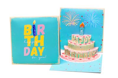 China Recyclable 3D Pop Up Greeting Card Personalization for Personalized Wishes for sale