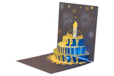 China Recyclable Popping Greeting Card Artificial Style for Eco-Friendly Celebrations for sale