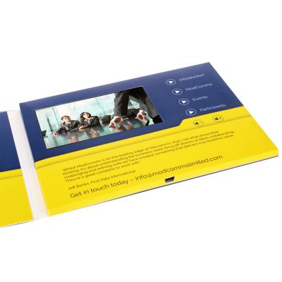 China Customized CMYK LCD Video Brochure Card with 16 9 Ratio Display for sale