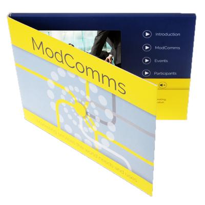 China Customized CMYK LCD Video Brochure Card with 16 9 Ratio Display for sale