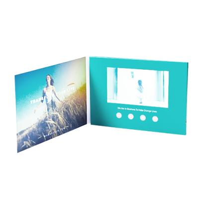 China CMYK Printing LCD Video Folder 16 9 Ratio and 128MB Memory Included for sale