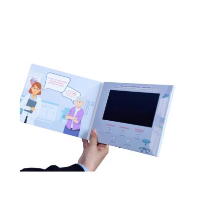 China 7inch 1GB LCD Video Business Cards Artificial wedding Business Name Card for sale