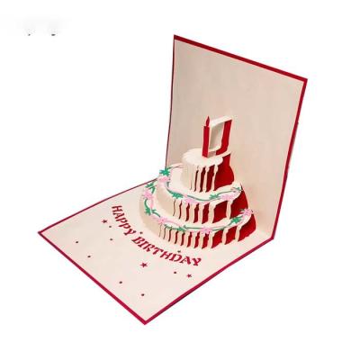 China CMYK Color 3D Pop Up Greeting Card for Birthday 148×210mm Size for sale
