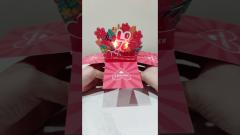 ? Exploding Bouquet Music Box Decor #ValentinesGift #BirthdaySurprise #3DPopUp #PinkAesthetic