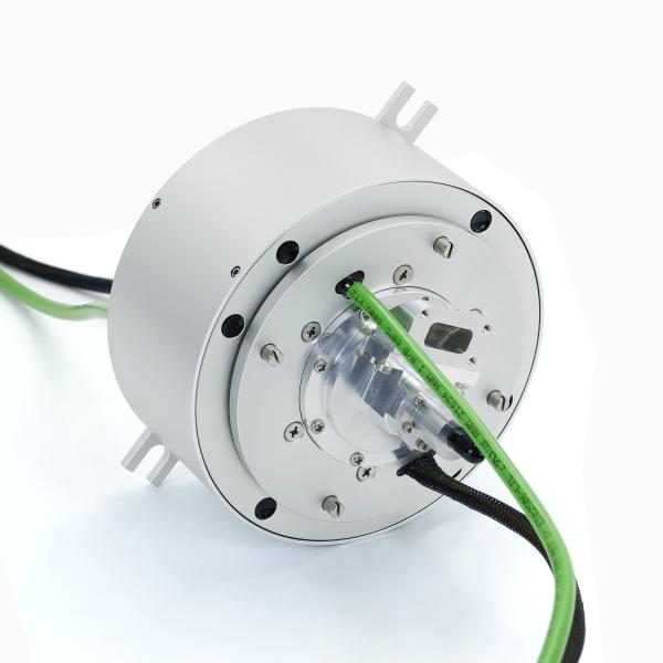 Quality Waveguide-Coaxial Rotary Joint with Integrated Ethernet & Power Transmission for 13.75-14.5GHz Frequency Range and 380VAC/VDC Voltage Rating for sale