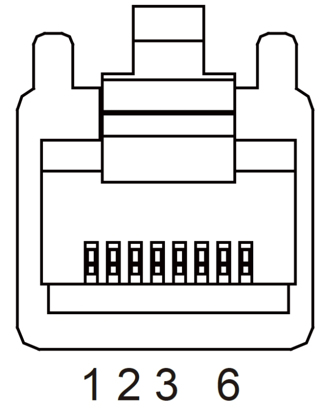 RJ45 connector pin assignment diagram