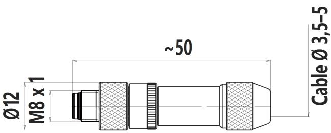 M8 connector dimensional drawing
