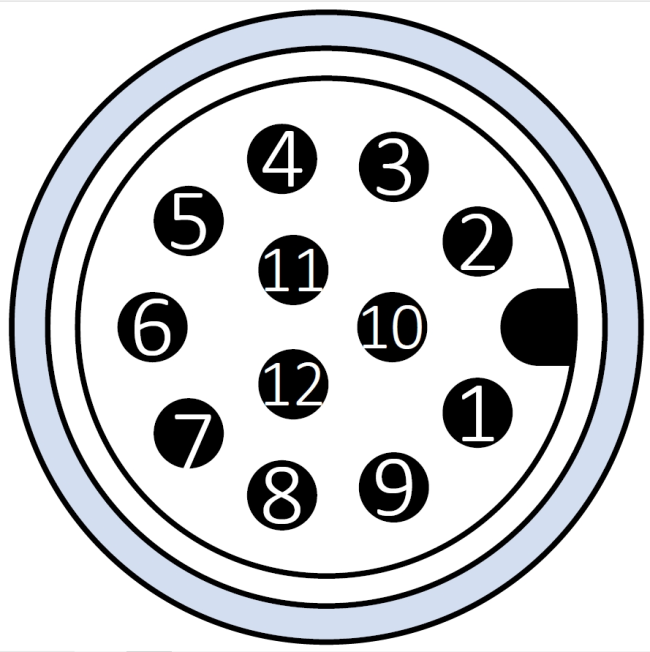 M12 connector pin assignment diagram