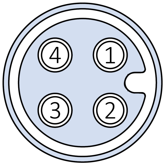 M12 connector pin assignment diagram