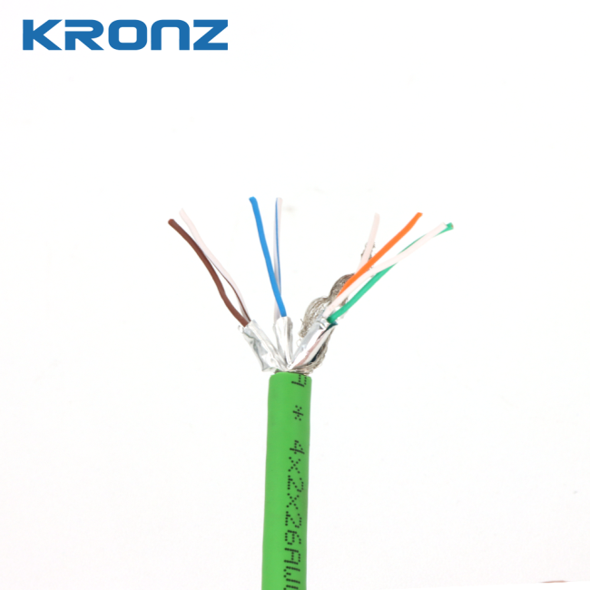 RJ45 connector side profile showing TPU housing and cable connection