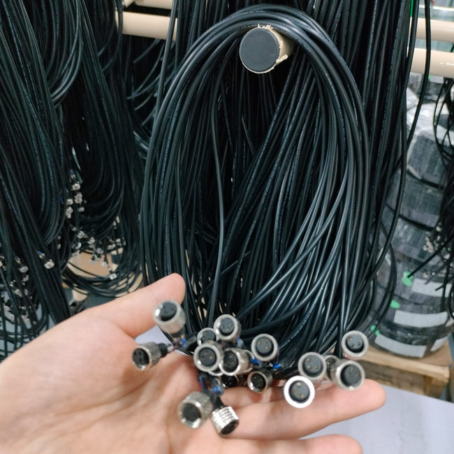 Close-up of M8 connector contact points and sealing