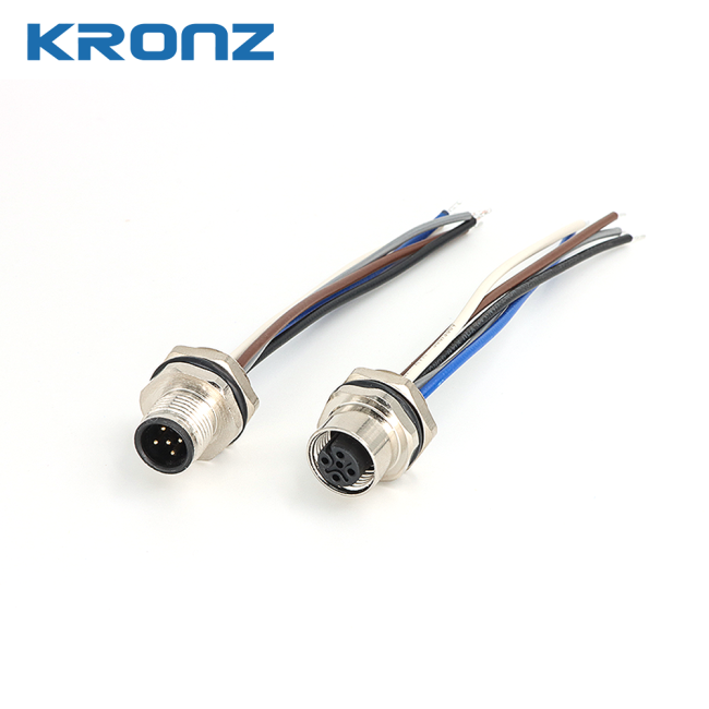 M12 Aviation Socket Connector front view