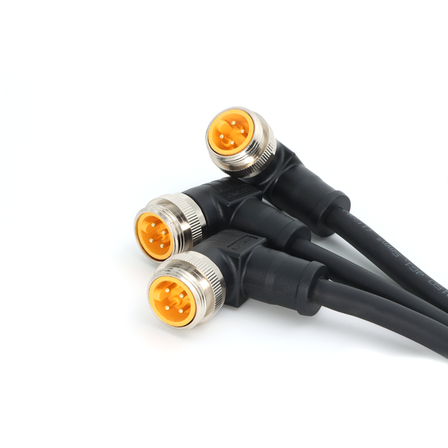 7/8 Connector front view showing metal shell and cable connection