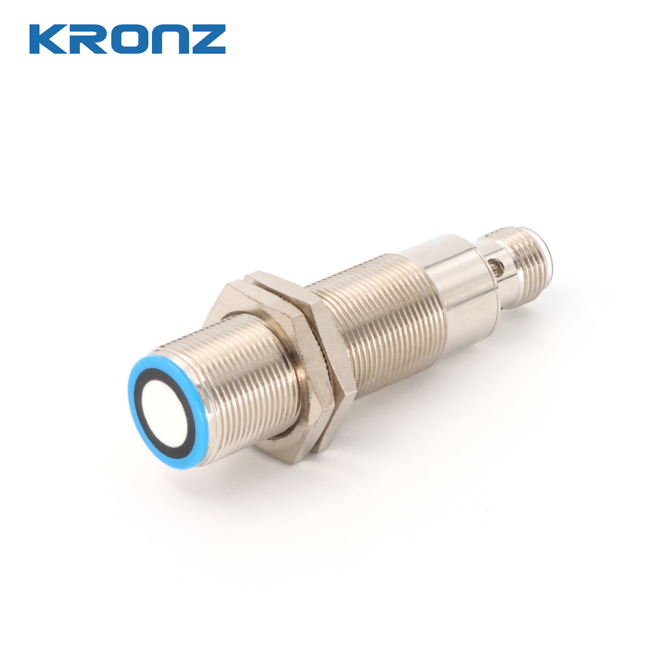 KRONZ Ultrasonic Sensor front view showing LED indicators