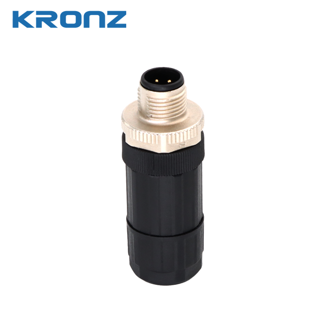 M12 Male Connector front view showing 4-pin configuration