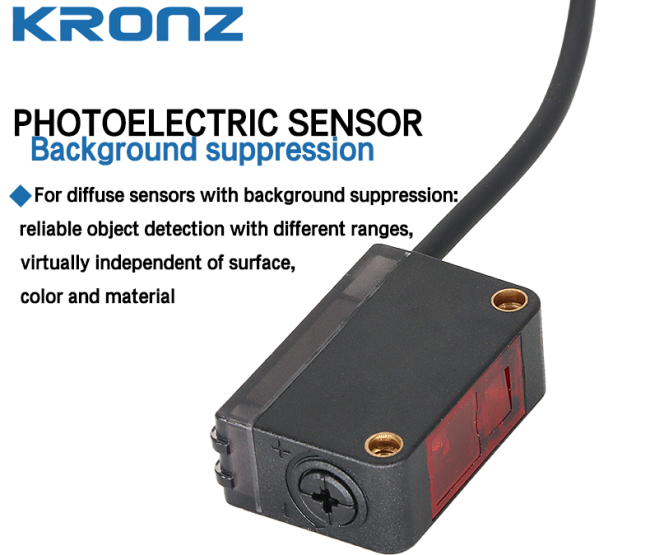 Linear beam photoelectric sensor front view
