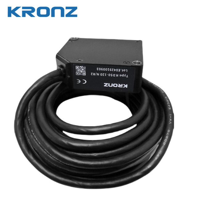 Close-up of photoelectric sensor components