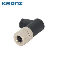 Quality Waterproof IP67 M8 Connectors Field Wireable Female Angled 4 Pin Sensor for sale