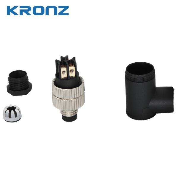 Quality 5 Pin B Code M8 Sensor Connector Angled Industrial Male Waterproof Circular for sale
