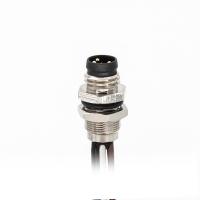 Quality Flange M8 Male Connector 4 Pin Rear Mounting Straight Waterproof IP67 for sale