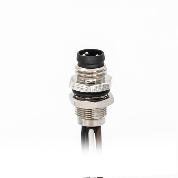 Quality Flange M8 Male Connector 4 Pin Rear Mounting Straight Waterproof IP67 for sale