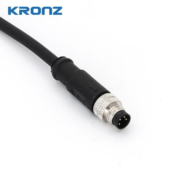Quality 60V M8 3 Pin Male Connector 3A Industrial Automation Connector With PVC Cable for sale