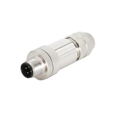 China Conector M12 Field Wireable 4 Pinos IP67 para Conexões de Sinal e Alimentação à venda
