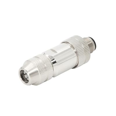 China Field Wireable M12 Connector 4 Pin IP67 For Signal And Power Connections for sale